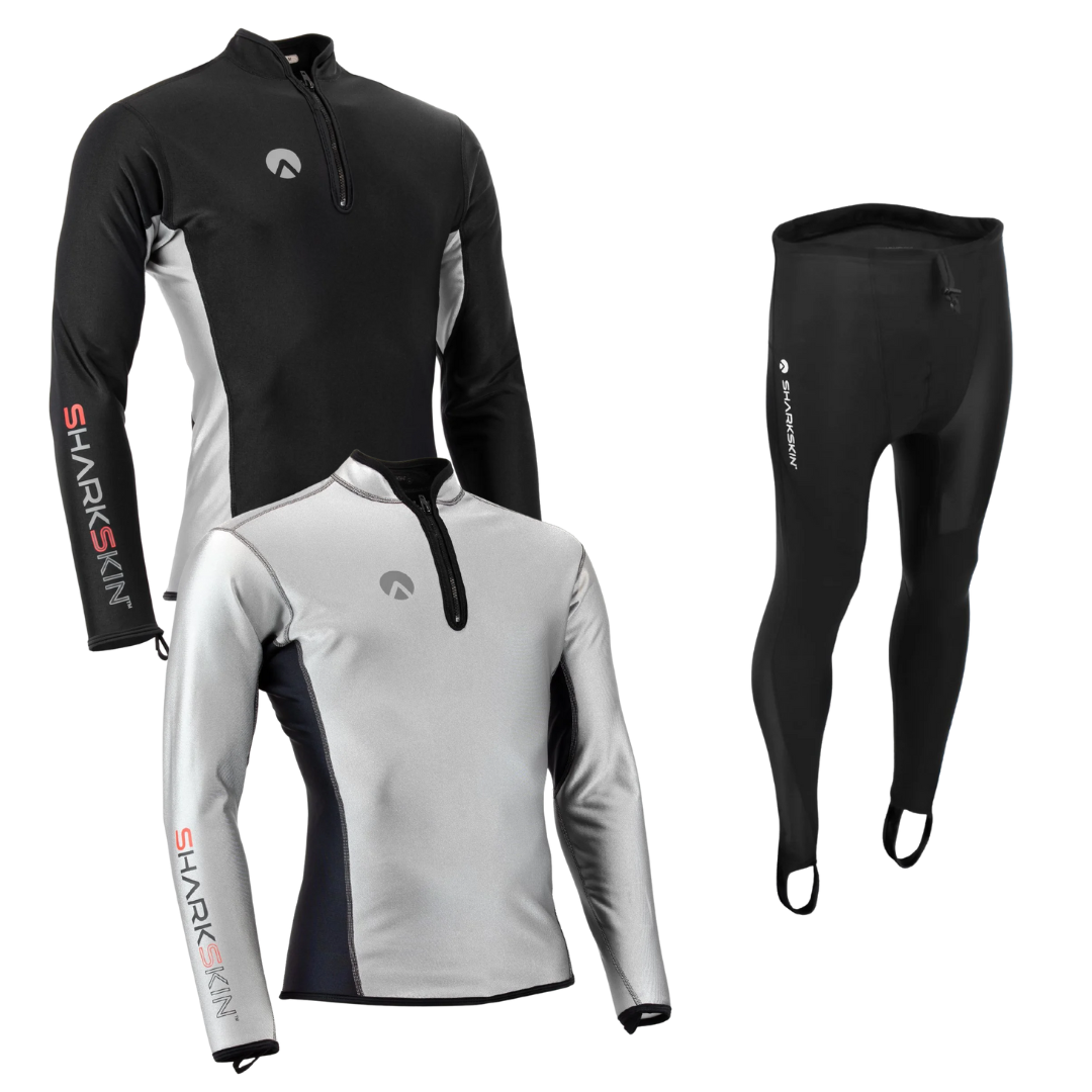 CHILLPROOF LONG SLEEVE CHEST ZIP TOP - MENS + CHILLPROOF LONGPANTS - M ...